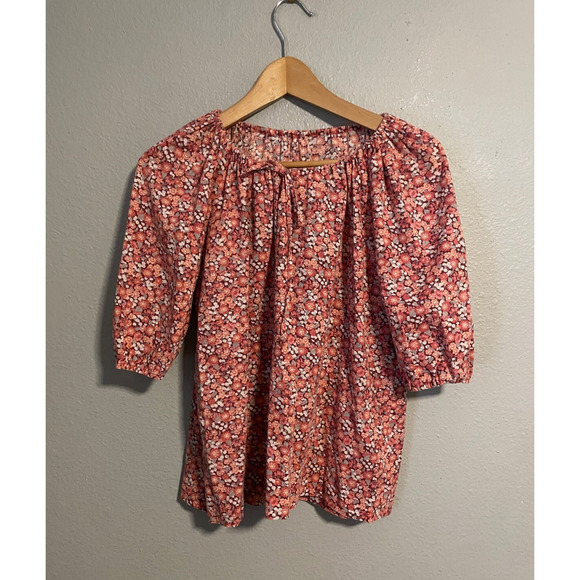 Handmade | Tops | Vintage Handmade Womens Top Size Large Pink Floral ...